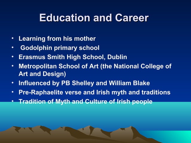 Presentation on W B Yeats | PPT