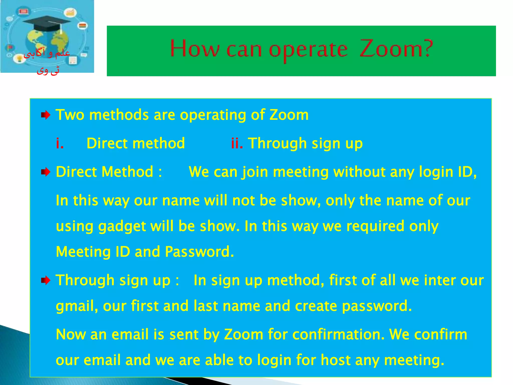Presentation on zoom app | PPTX