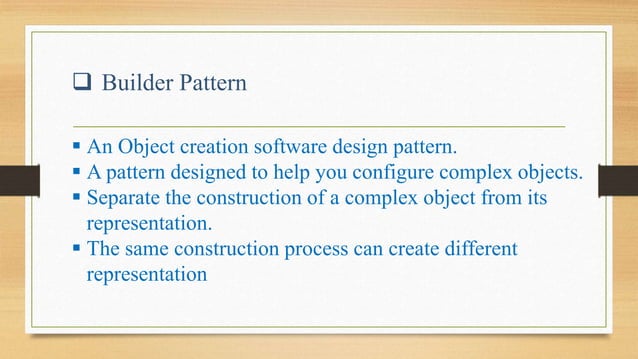 Presentation Builder Pattern Ooad Ppt