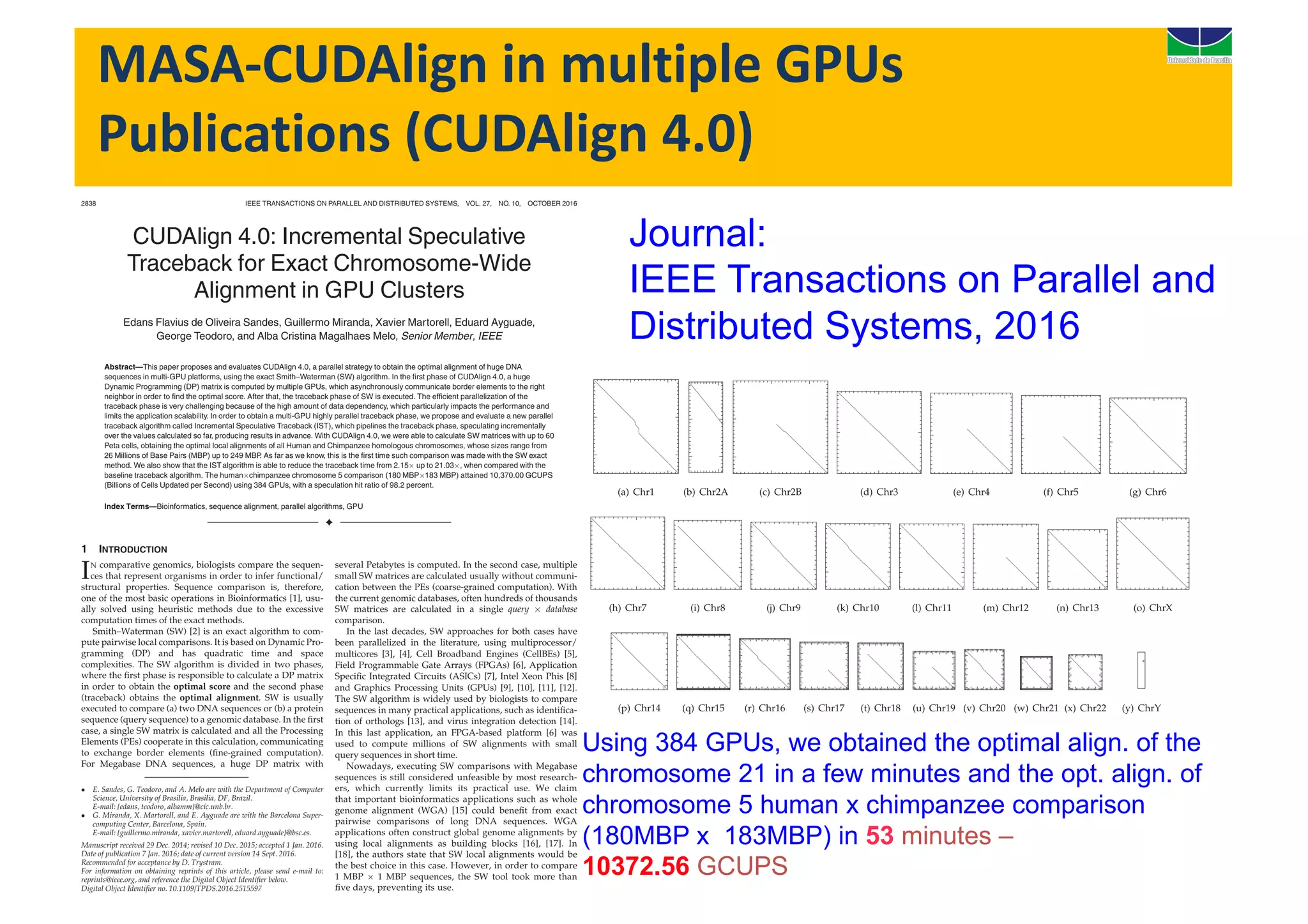 Parallel Biological Sequence Comparison in GPU Platforms | PPT