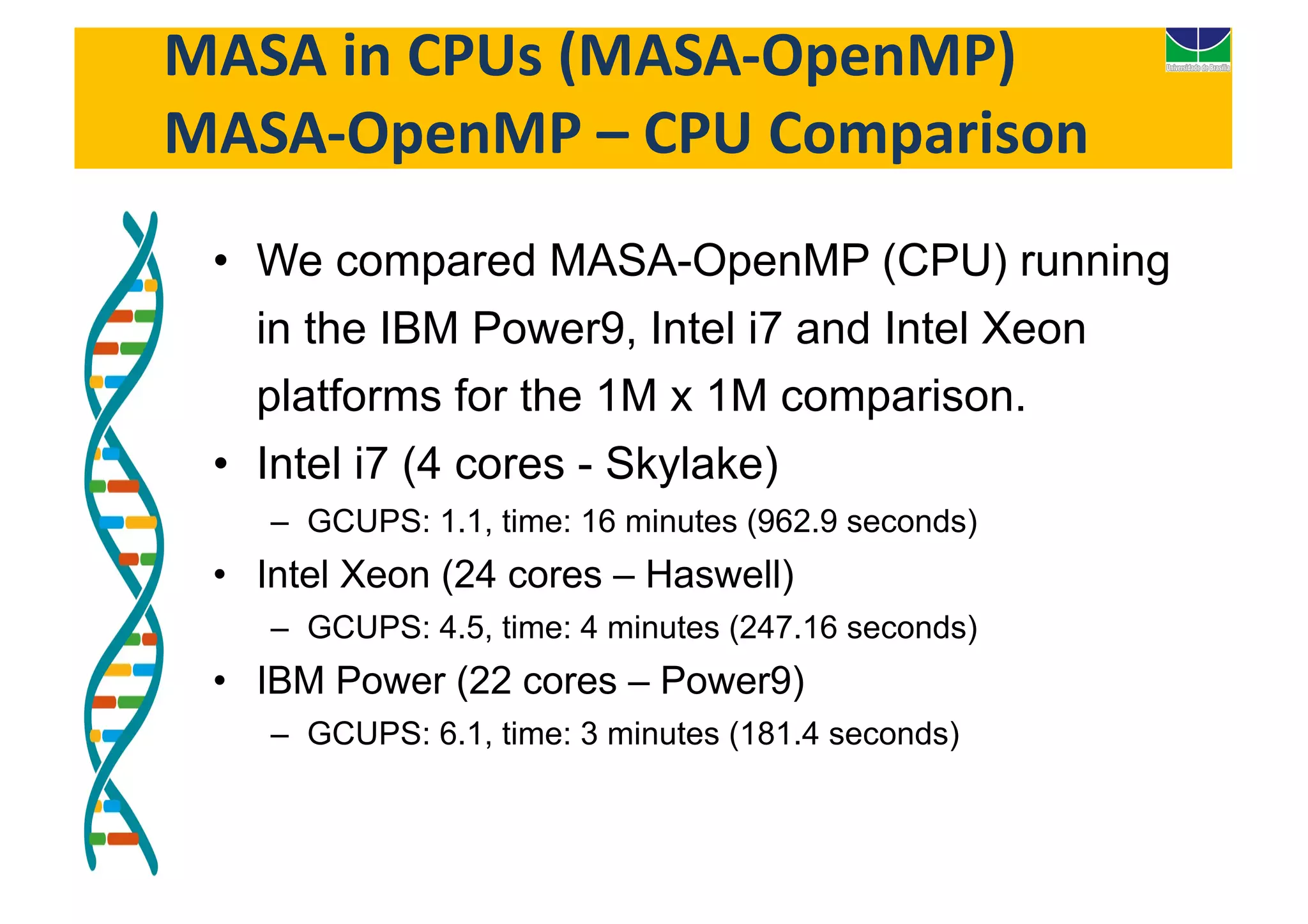 Parallel Biological Sequence Comparison in GPU Platforms | PPT