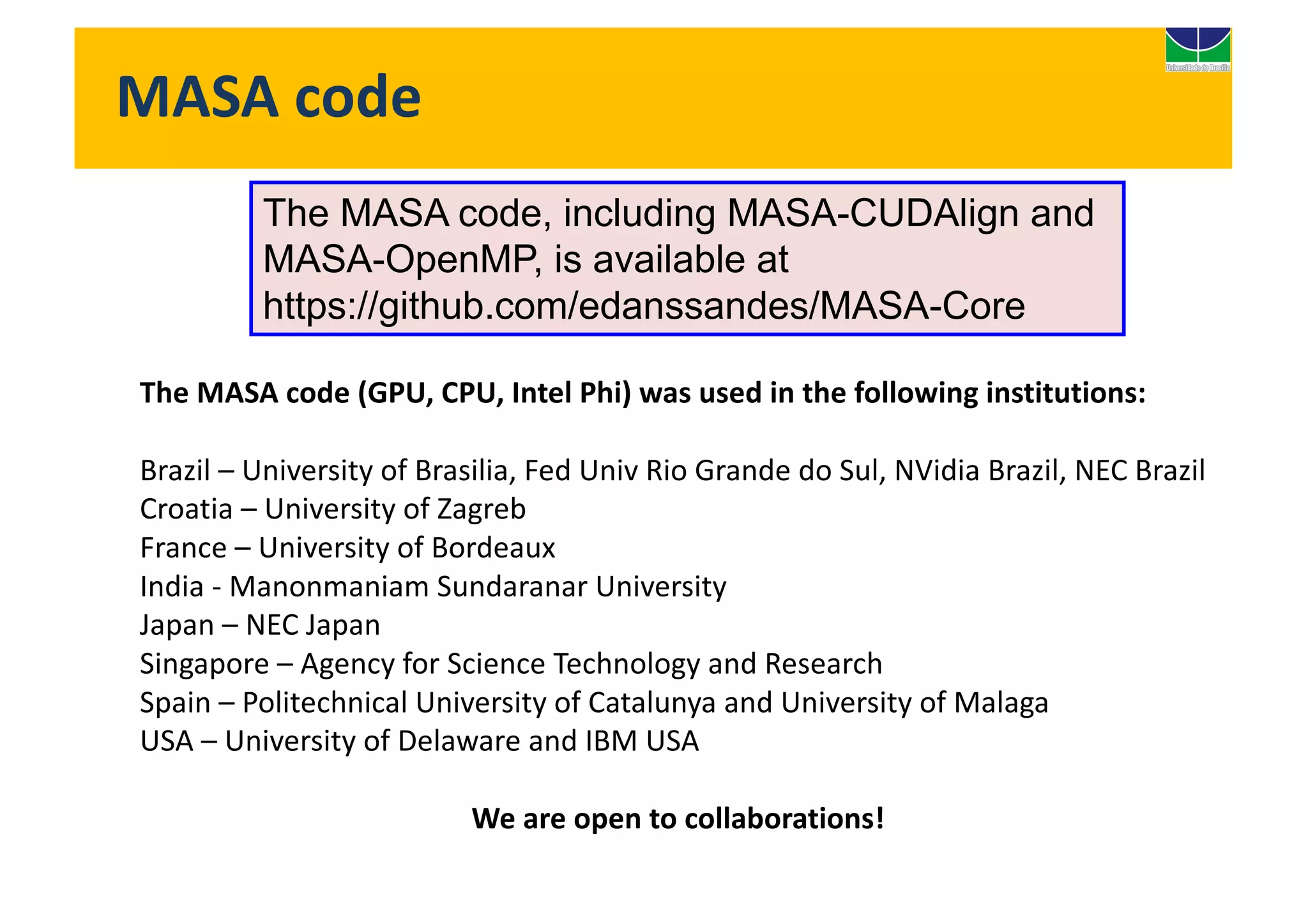 Parallel Biological Sequence Comparison in GPU Platforms | PPT