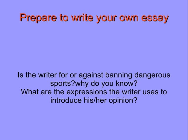 Presentation opinion essay | PPT