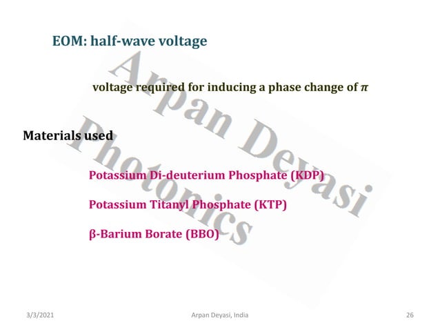 Optical Modulator | PDF | Physics | Science