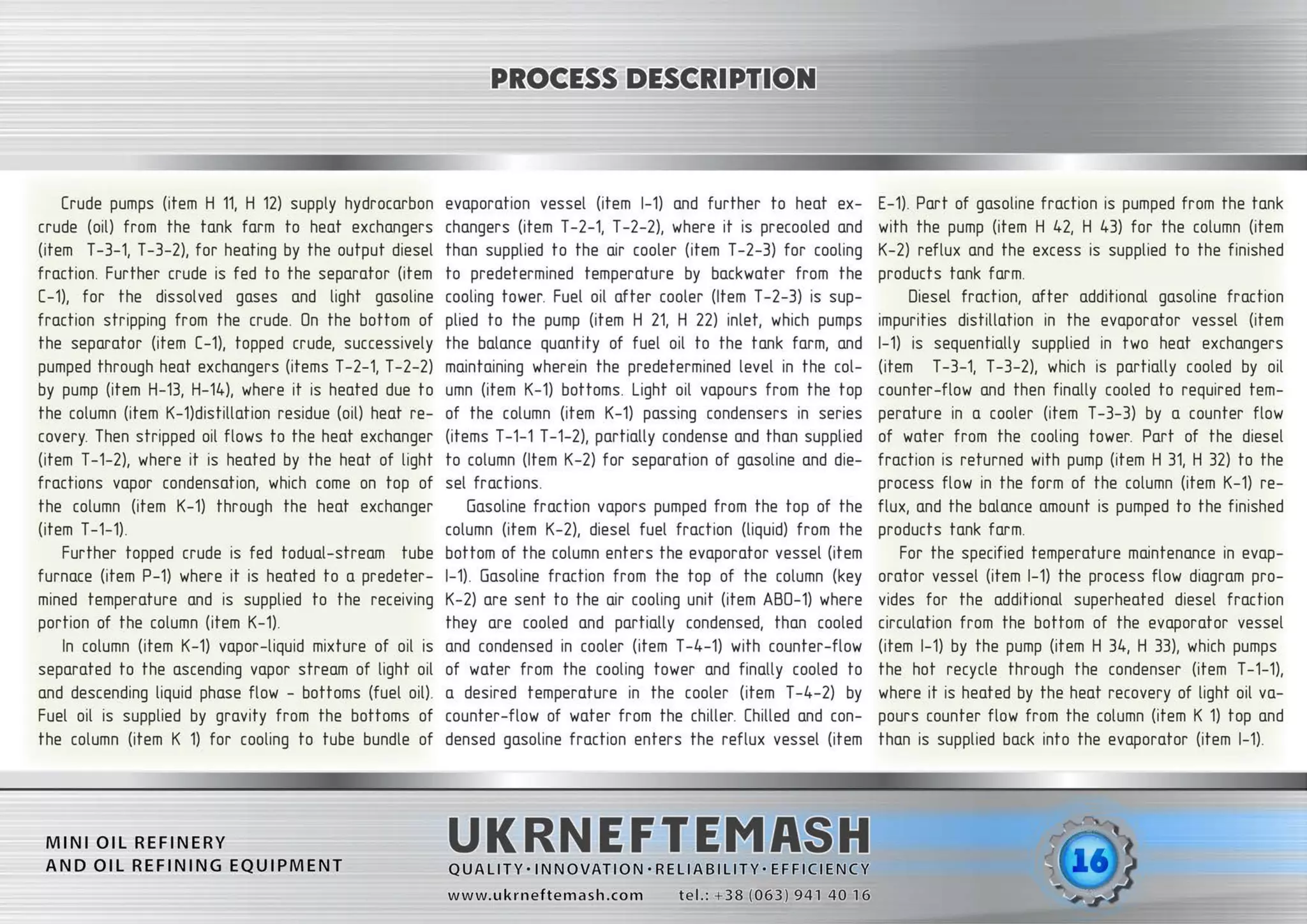 Mini-refinery, crude oil distillation unit, refinery equipment | PDF