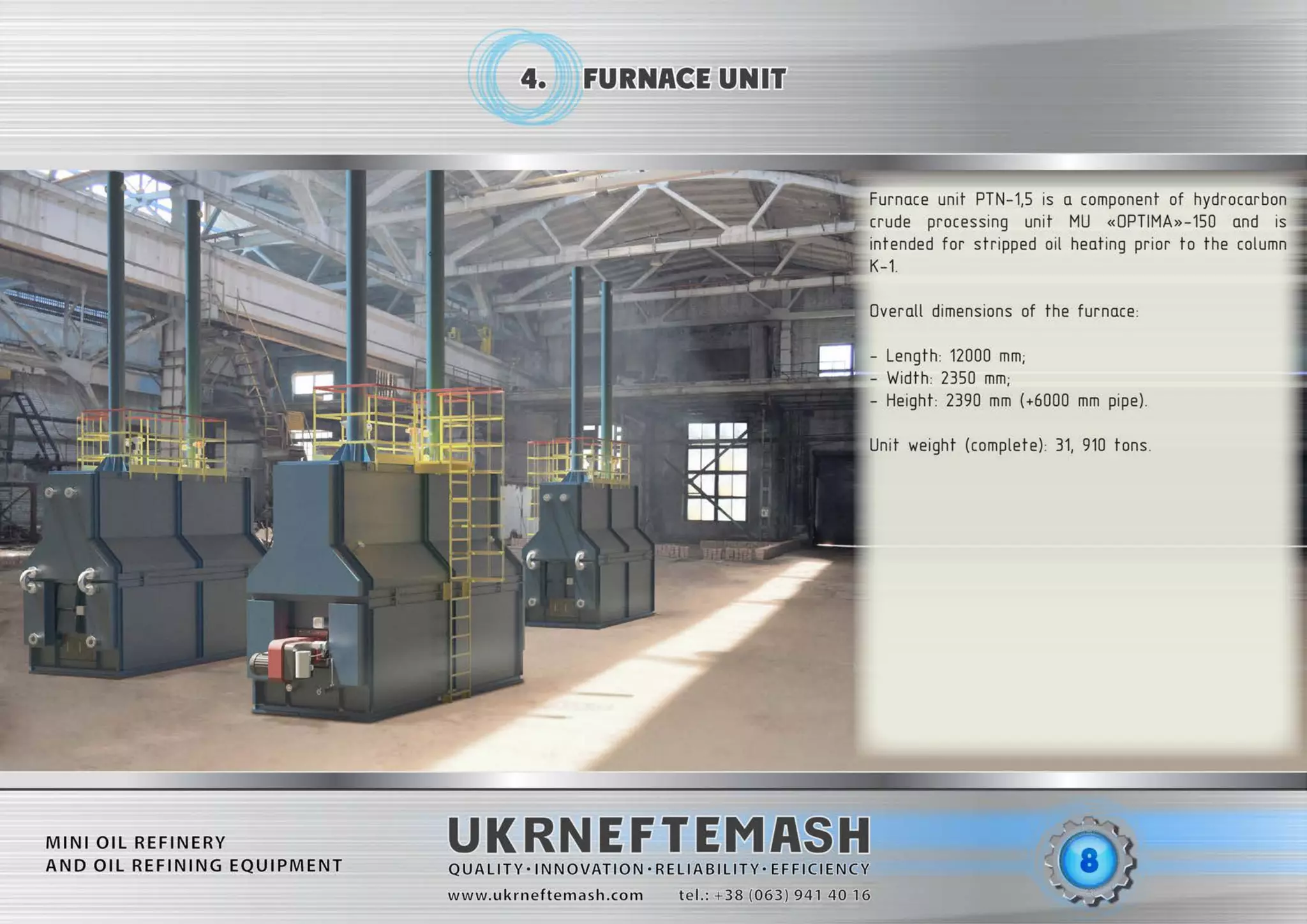 Mini-refinery, crude oil distillation unit, refinery equipment | PDF