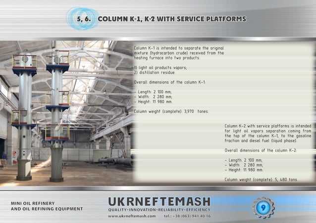 Mini-refinery, crude oil distillation unit, refinery equipment | PDF ...