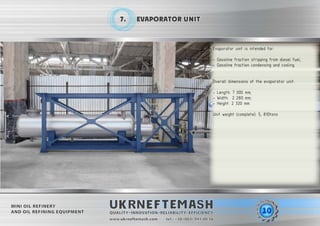 Mini-refinery, crude oil distillation unit, refinery equipment | PDF