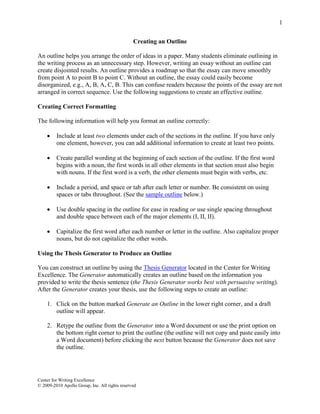 Presentation outline | PDF