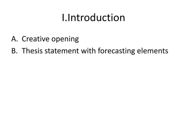 Presentation outline | PPT