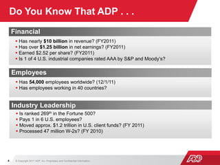 Presentation Overview Adp Corporate Overview With Notes | PPTX | Human ...