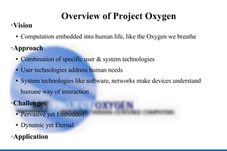 MIT Project Oxygen - A seminar report | PDF