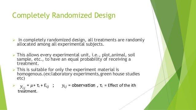 Basic Concepts of Experimental Design & Standard Design ( Statistics )