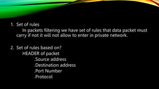 Presentation Packet filtering attack.pptx | Computer Networking | Computing