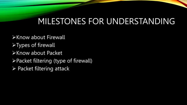 Presentation Packet Filtering Attackpptx Computer Networking Computing