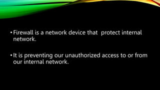 Presentation Packet filtering attack.pptx | Computer Networking | Computing