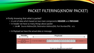 Presentation Packet filtering attack.pptx | Computer Networking | Computing