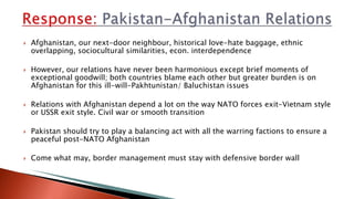 Presentation Pakistan Regional Apparatus; Challenges & Response | PPTX