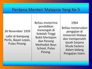 Presentation Tun Abdullah Ahmad Badawi | PPT
