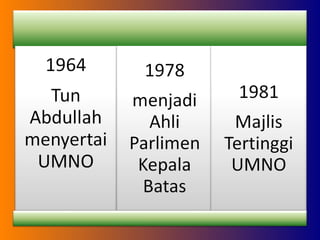 Presentation Tun Abdullah Ahmad Badawi | PPT