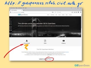 A new Graphical User Interface for OpenSees | PPT