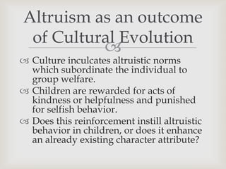 Human Altruism and Cooperation | PPTX