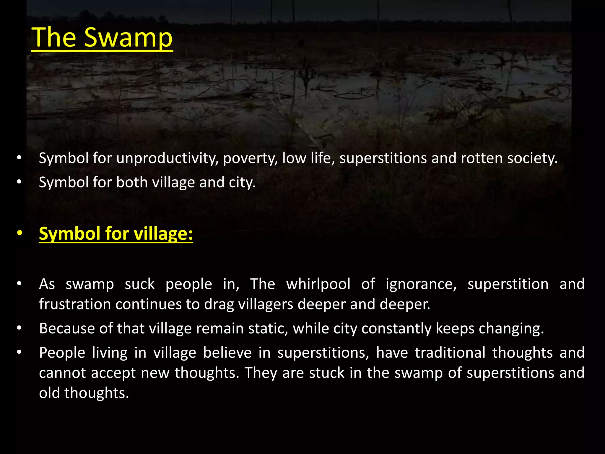 Symbolism in 'The Swamp Dwellers' | PPTX