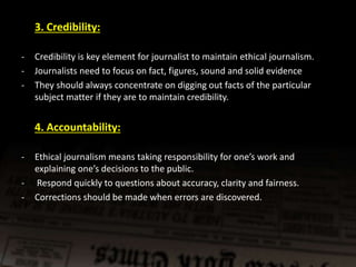 Codes of ethics in journalism | PPTX
