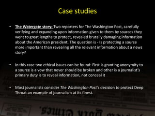 Codes of ethics in journalism | PPTX