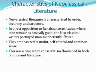 An Overview of Neo-classical age | PPTX