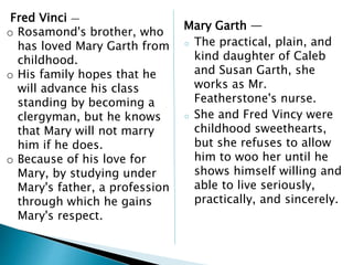 Paper 6 The Victorian Age - Characters of Middlemarch | PPTX