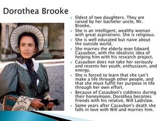 Paper 6 The Victorian Age - Characters of Middlemarch | PPTX