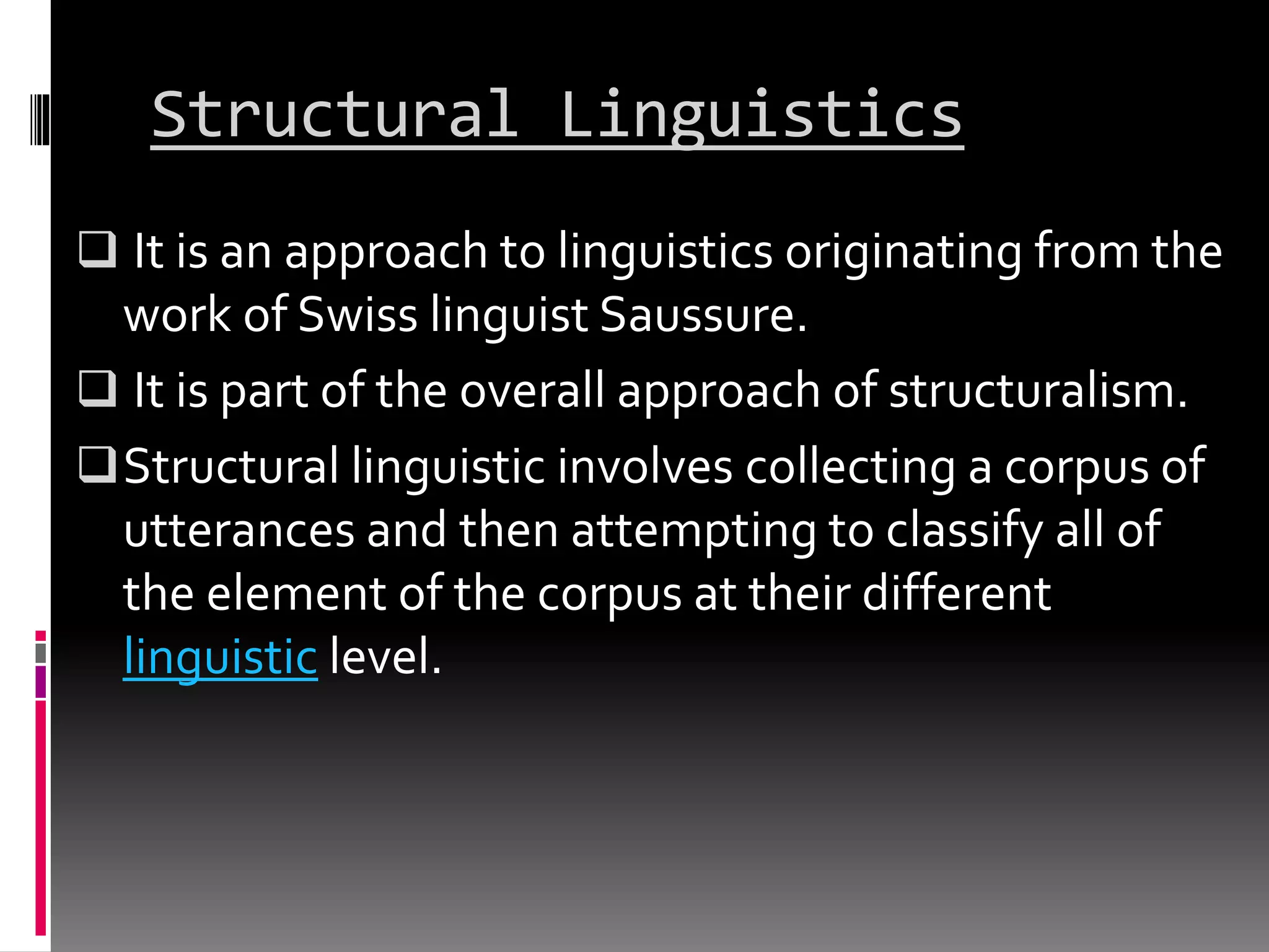 Ferdinand De Saussure's Contribution on Linguistic | PPTX