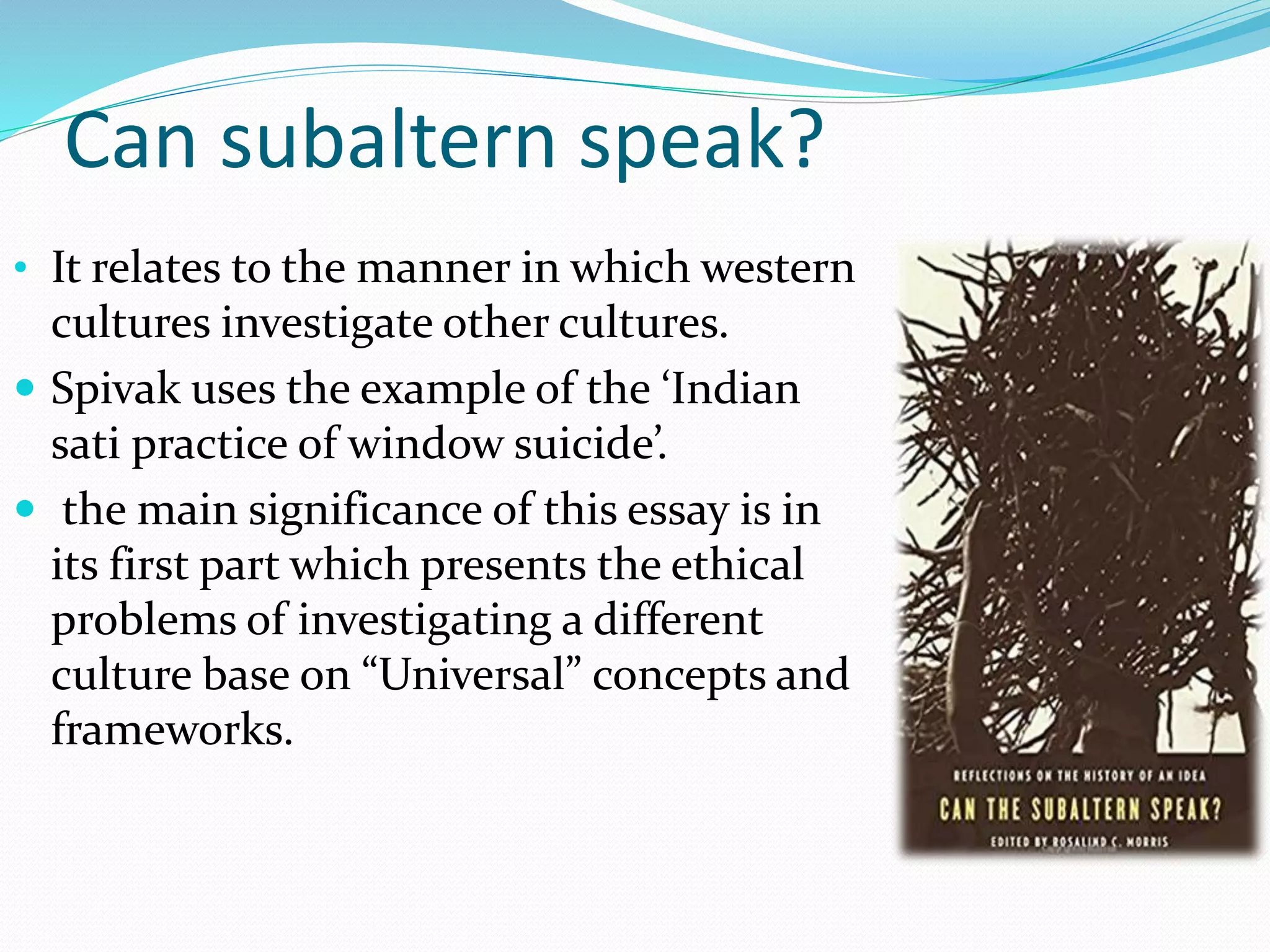 Cultural studies and The subalten | PPTX