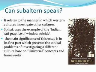 Cultural studies and The subalten | PPT