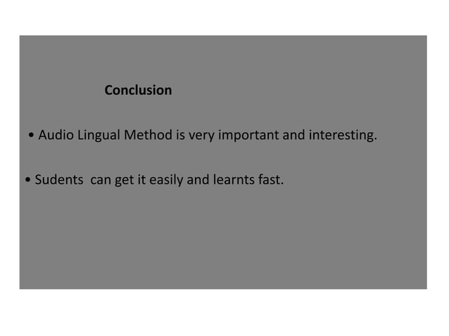 Audio Lingual Method | PPT