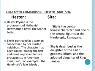 Comparison of the Scarlet letter and Ramayana | PPT