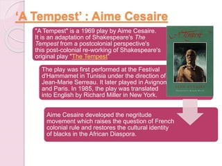 Competitive study of 'A Tempest'and 'The Tempest' | PPT