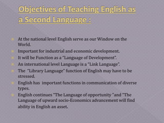 The Objectives of the English Language | PPTX