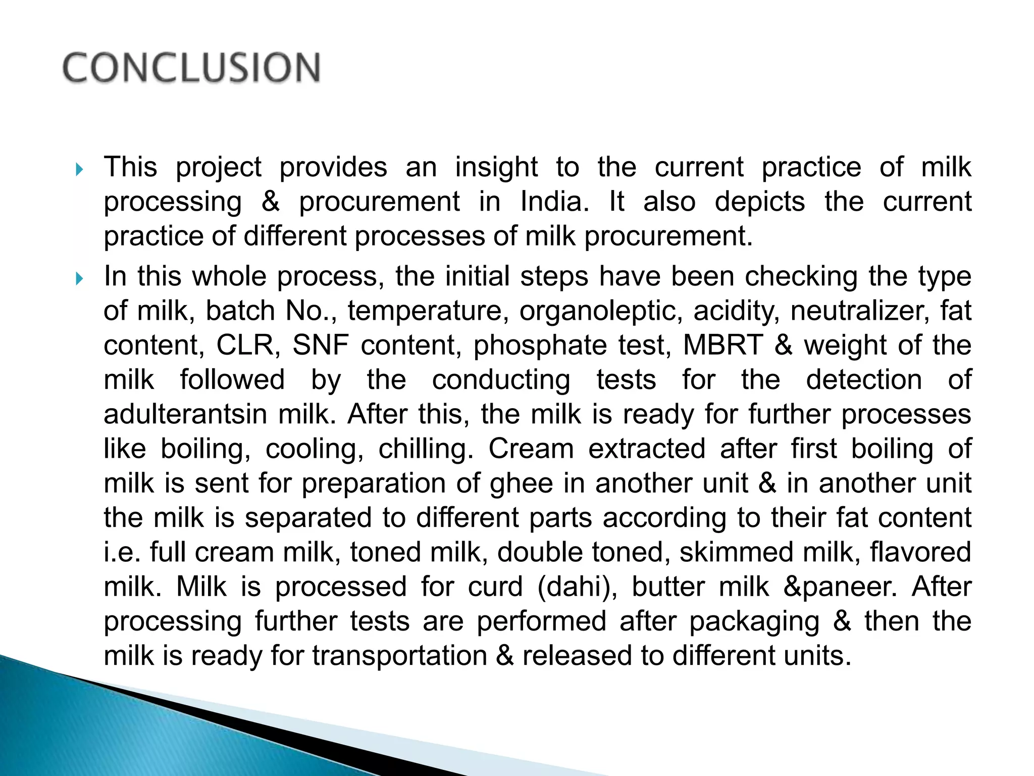 milk procurement | PPTX