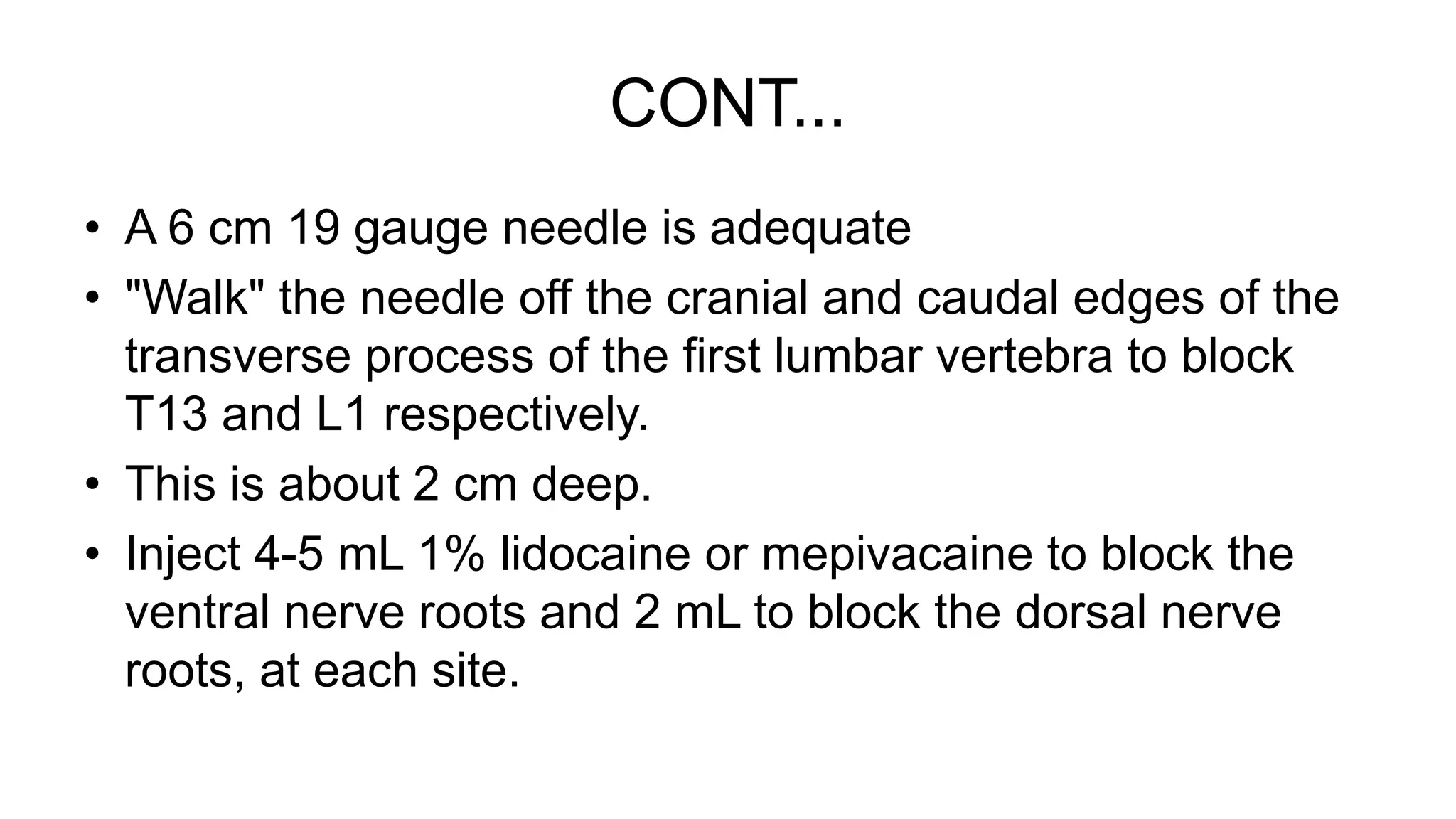 Paravertebral nerve block in animals | PPTX