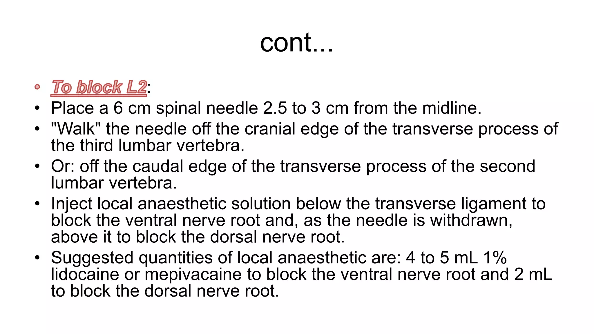 Paravertebral nerve block in animals | PPTX