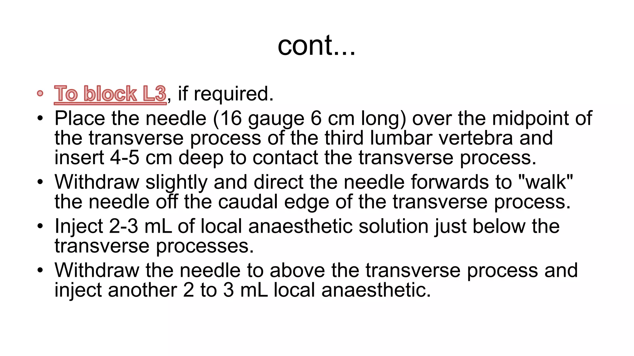 Paravertebral nerve block in animals | PPTX