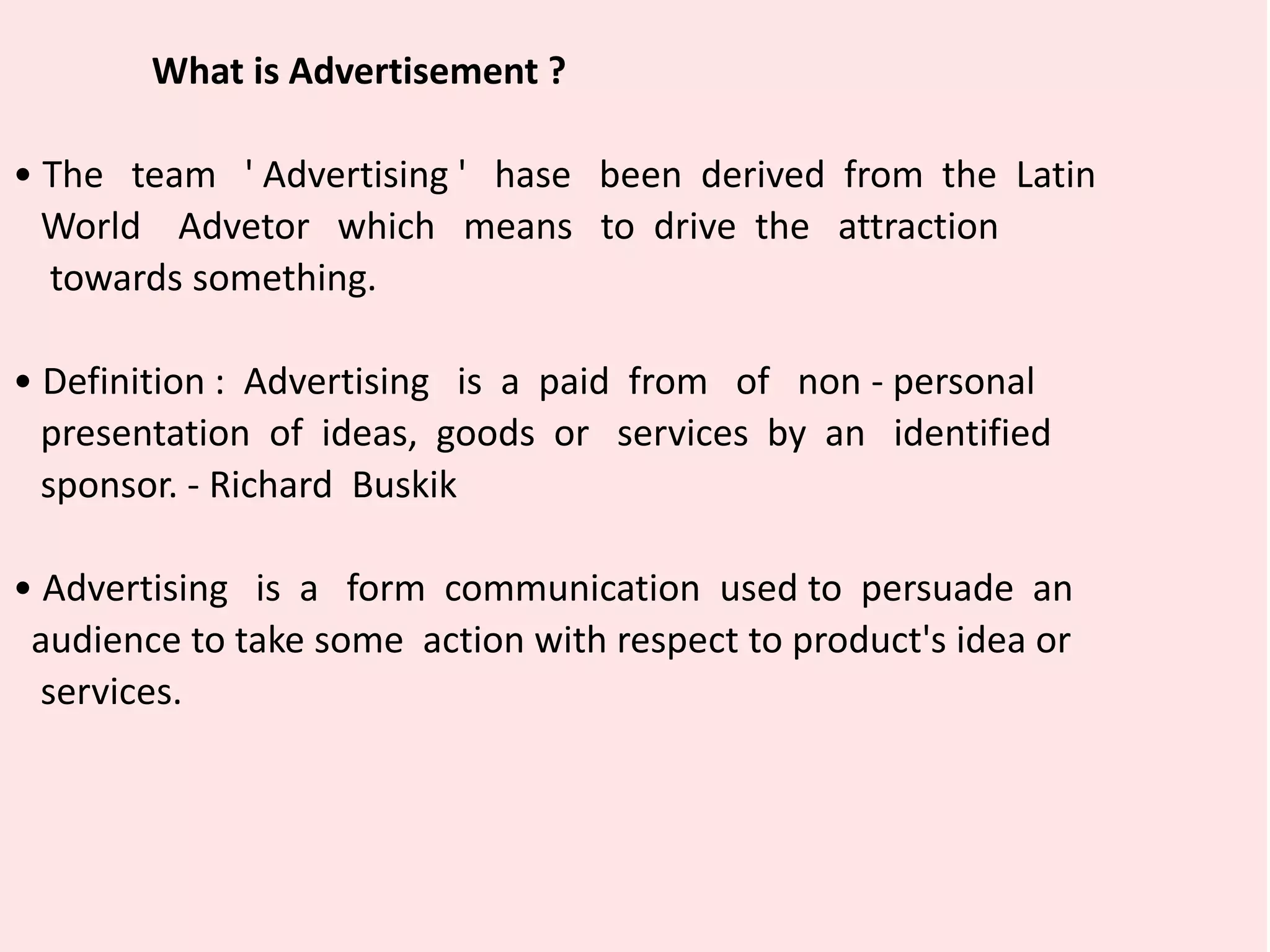 Advertisement & It's Appeal | PPT