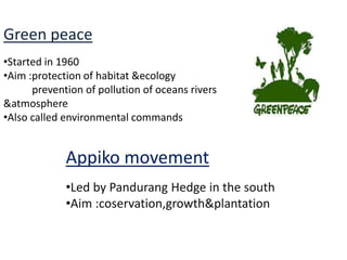 ecological movements | PPTX