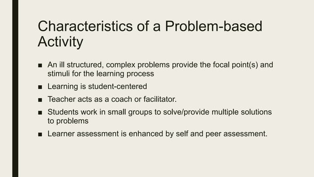 PROBLEM BASED LEARNING IN MEDICAL EDUCATION | PPTX