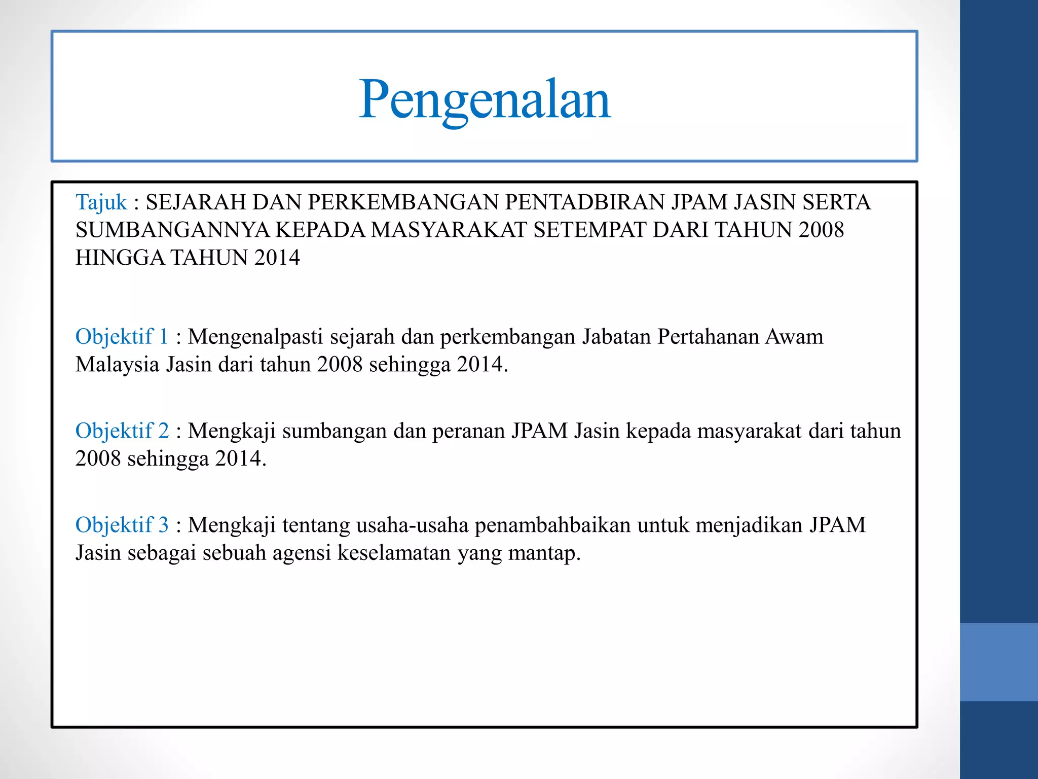 Contoh Presentation PBS Sejarah Tingkatan 6 Penggal 2 2015 ( Kerja ...