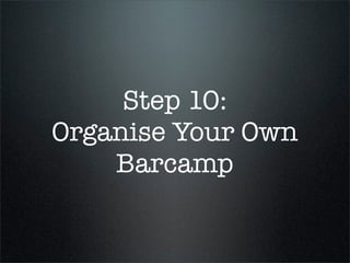 Emma's Guide to Great BarCamping | PDF