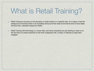 Product Education for Adult Learners in Retail Environments | PPT