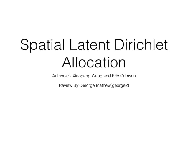 Spatial LDA | PPT